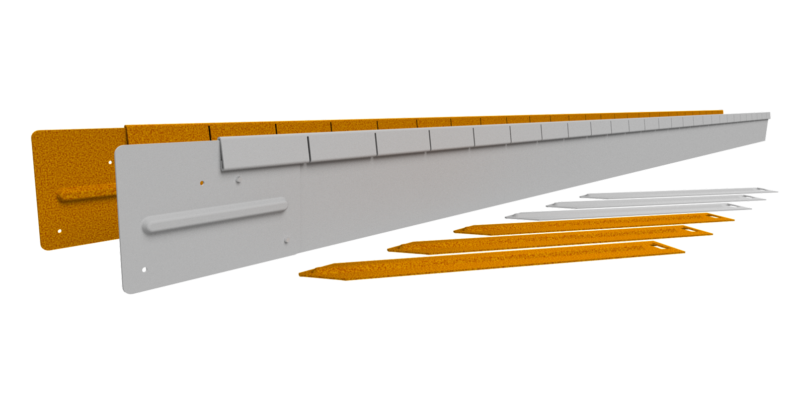 Flexline borderrand Gegalvaniseerd 220x10 cm | DK Tuinmaterialen